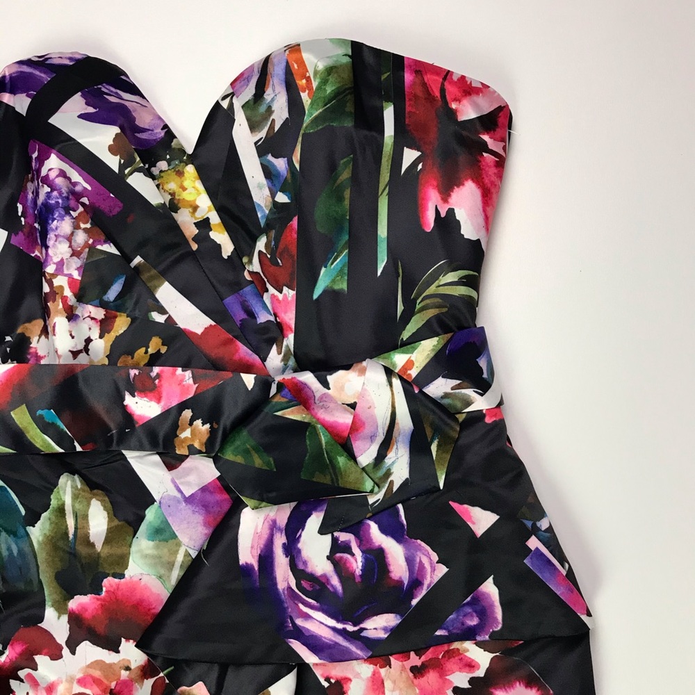 Parker Black Wendy Strapless Satin Dress - Gem